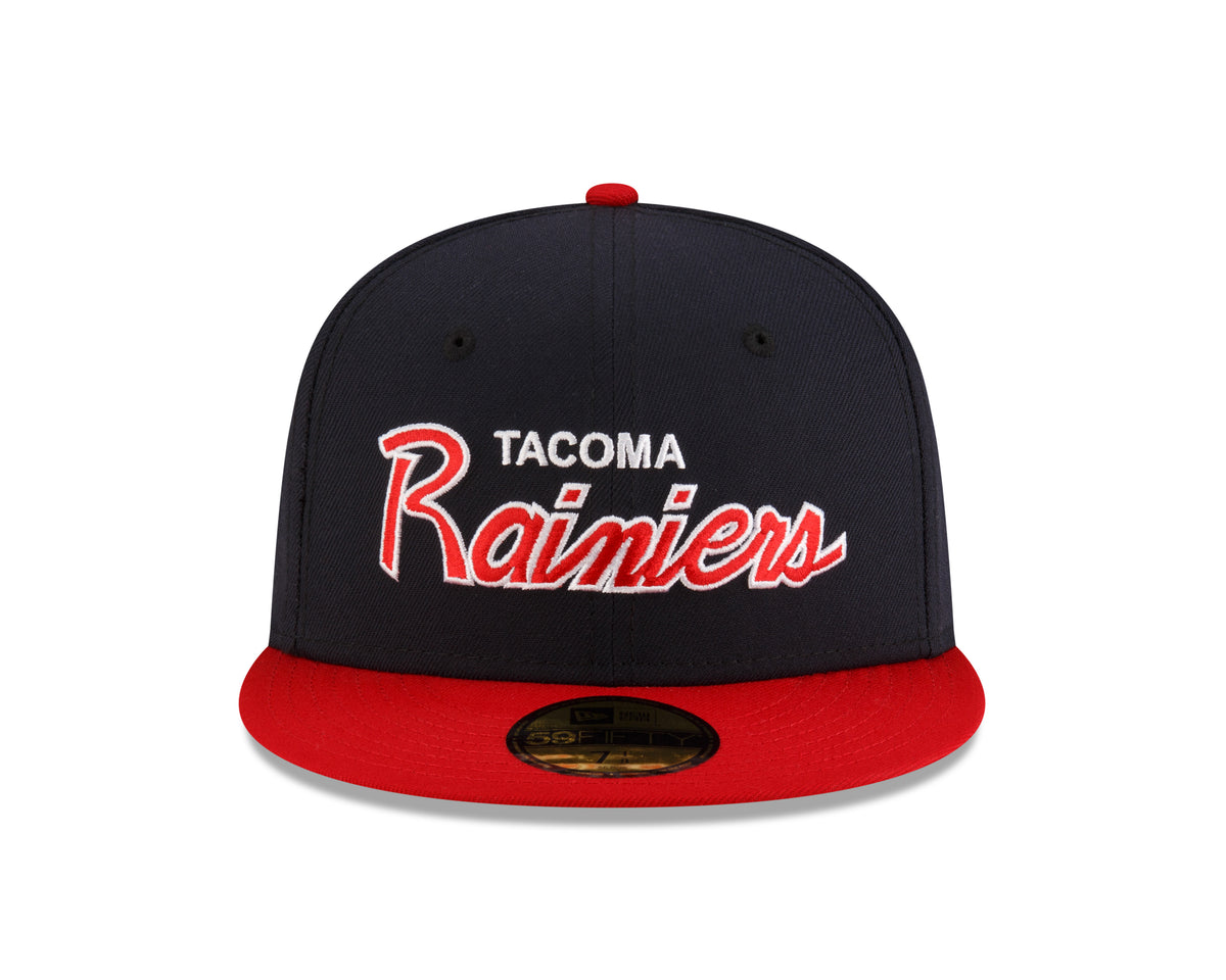 Tacoma Rainiers New Era 59Fifty Navy Red Street Script Cap – Tacoma ...
