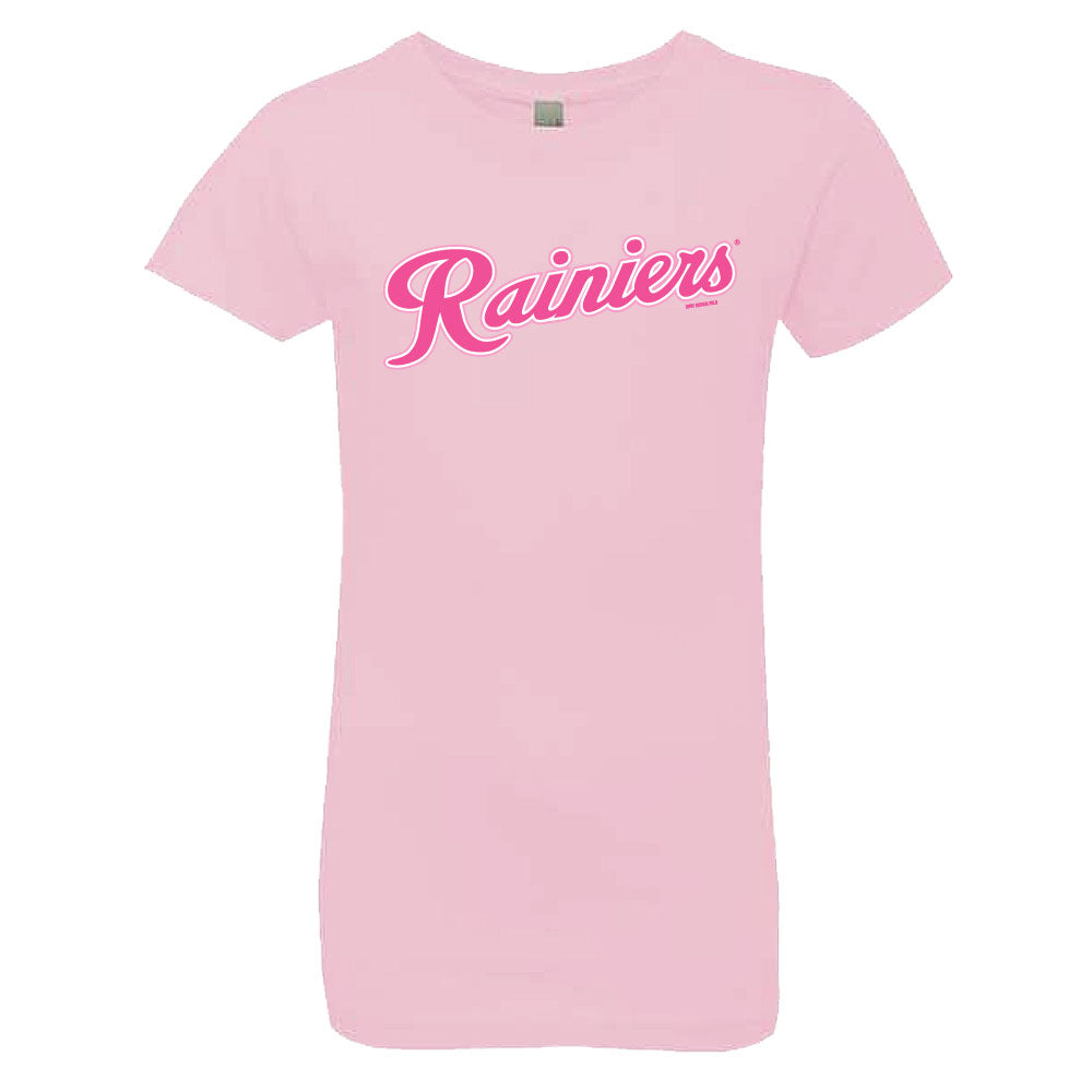 Tacoma Rainiers Girls Light Pink Script Tee – Tacoma Rainiers Official ...